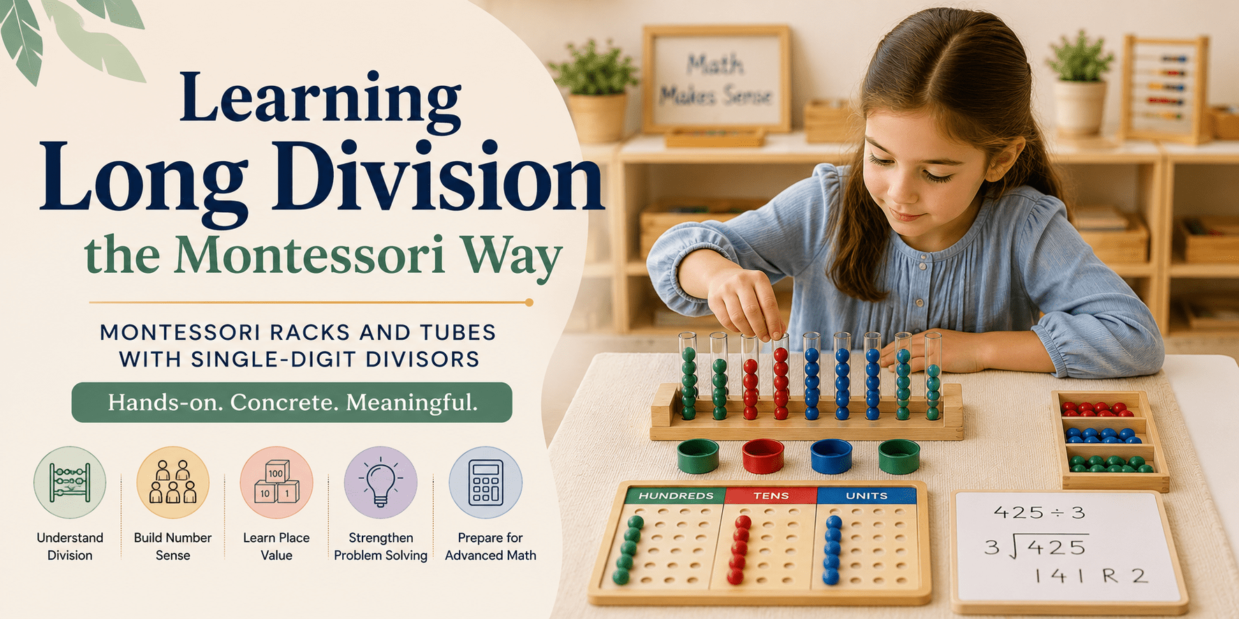 Montessori Racks and Tubes: Teaching Long Division with Single-Digit D ...