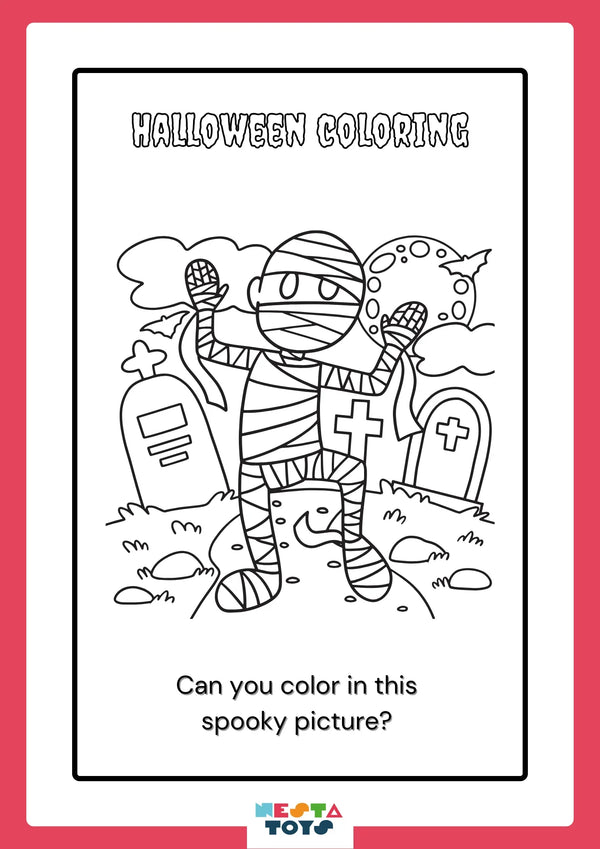 Spooktacular Halloween Coloring Activity Sheet: Fun for Kids! – NESTA TOYS