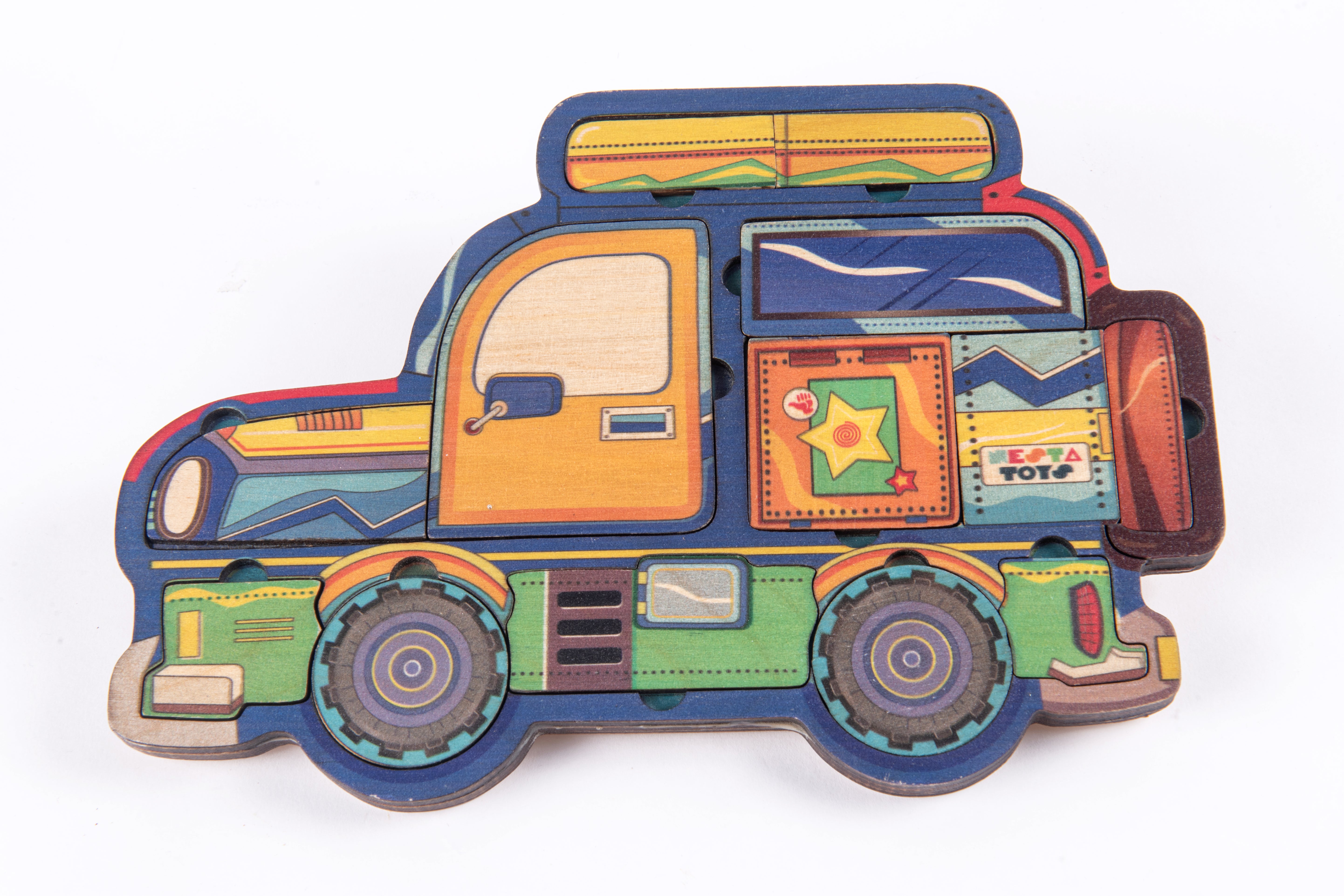 Wooden Car Puzzle | Montessori Puzzles for Kids – NESTA TOYS