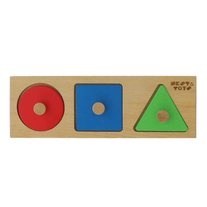 Montessori Wooden Shapes Knob Puzzles | First Puzzle Set for Baby ...