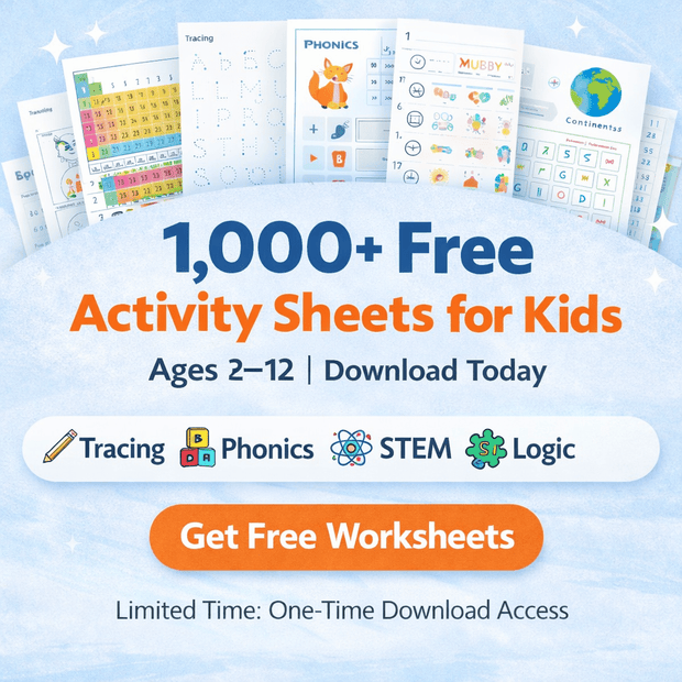 Free Activity Sheets for Kids (1000+ Worksheets) | Learning & Skill ...