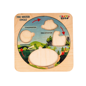 NESTA TOYS - Montessori Wooden Water Cycle Puzzle | Educational STEM Toy